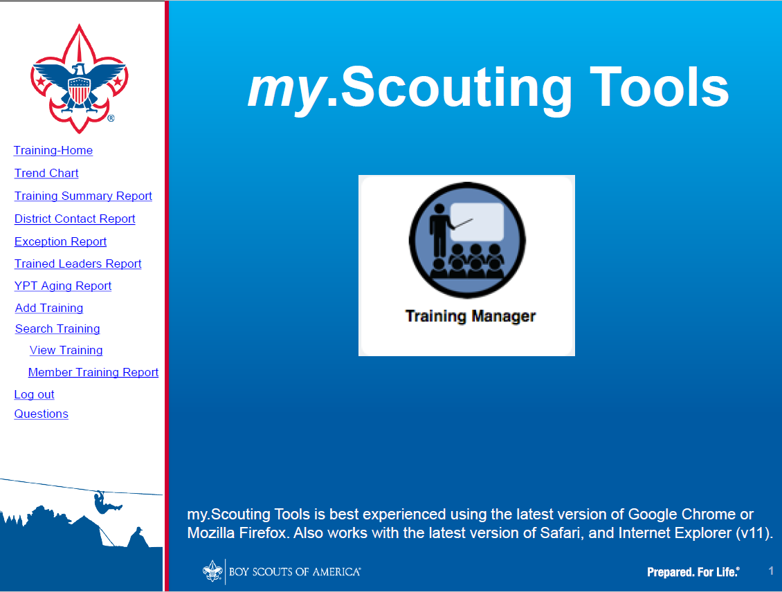 Training Manager Tutorial (myScouting) - Scoutbook Knowledge Base